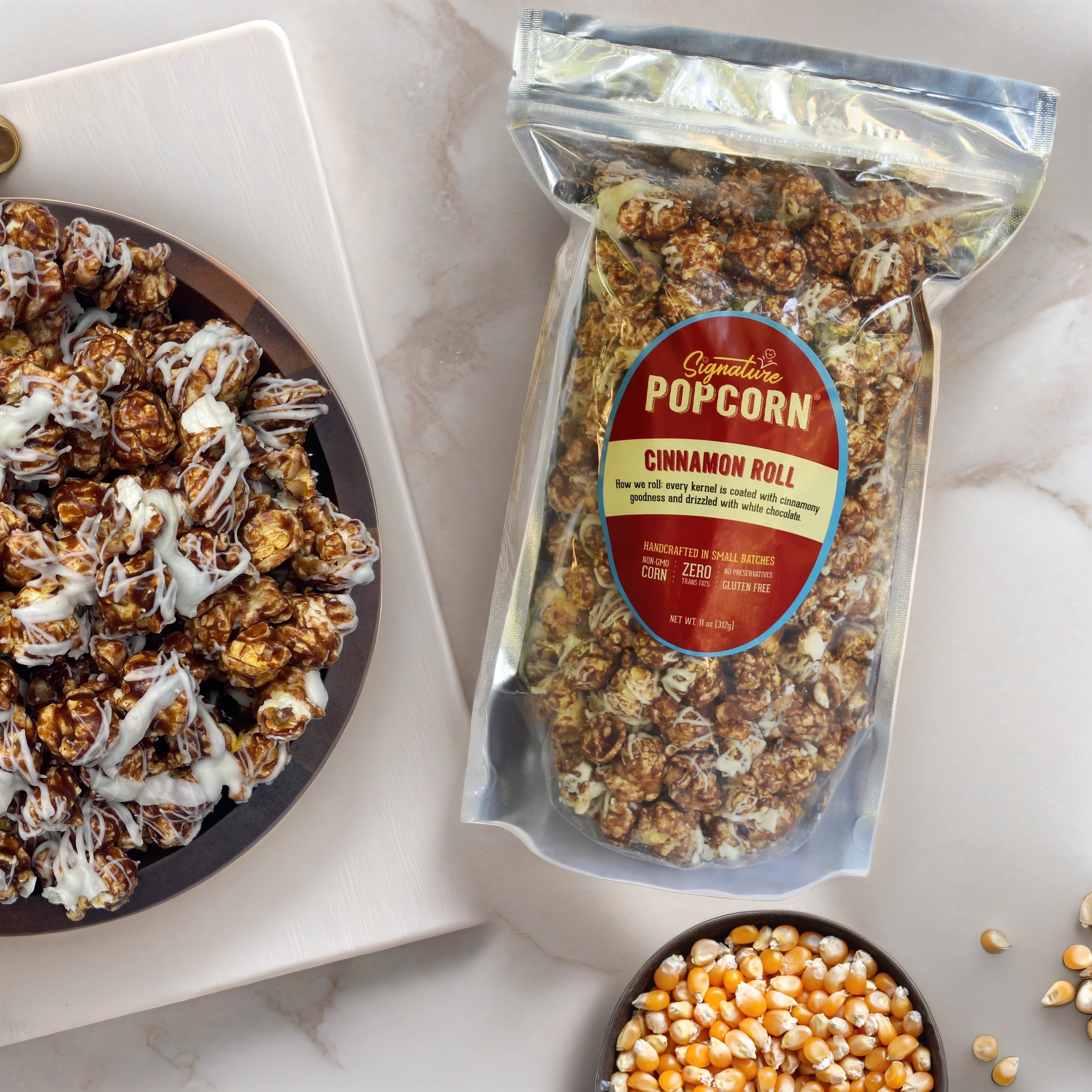 Large Gourmet Cinnamon Roll Popcorn Bag – Signature Popcorn