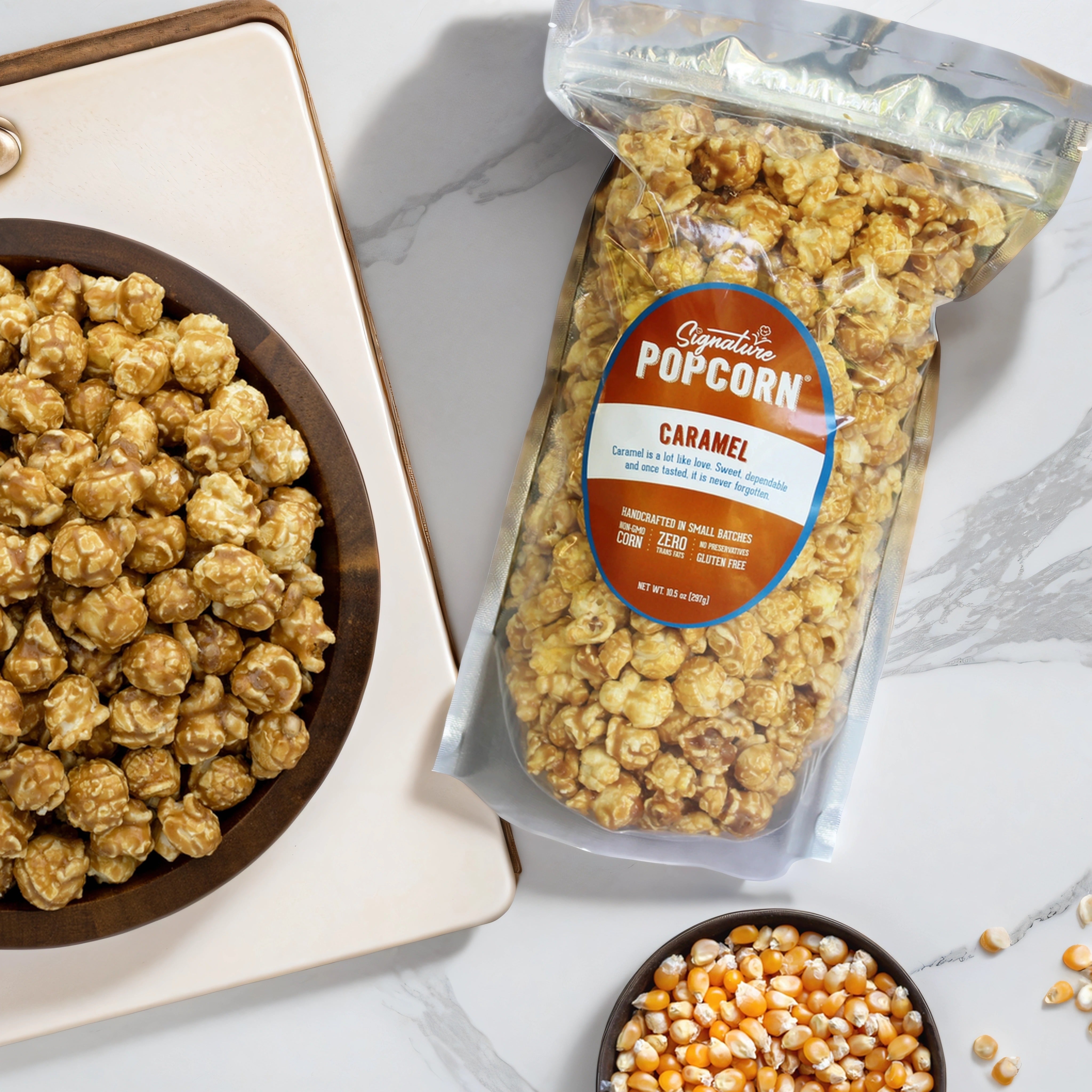 Large Gourmet Caramel Popcorn Bag – Signature Popcorn