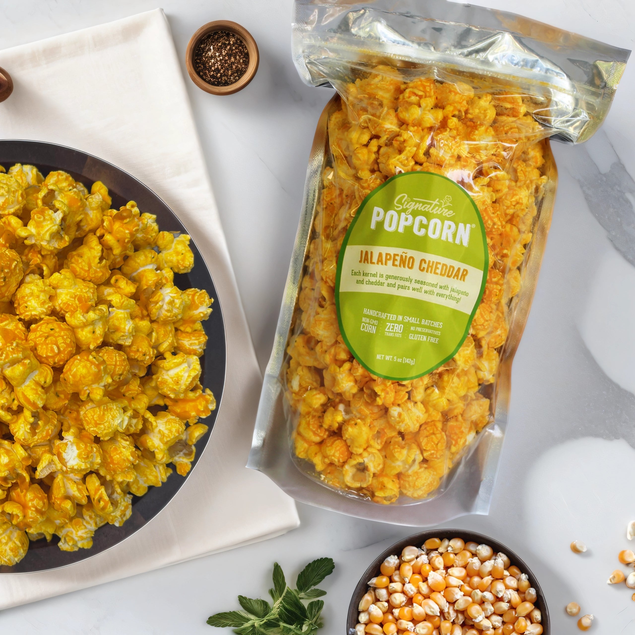 Large Gourmet Jalapeño Cheddar Popcorn Bag – Signature Popcorn