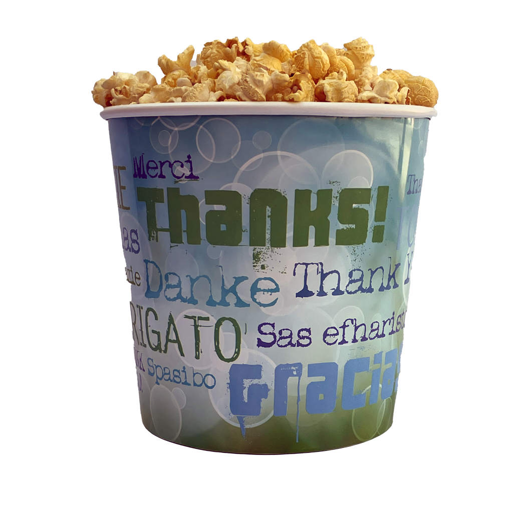 Thank You 1-Gallon Popcorn Bucket – Signature Popcorn