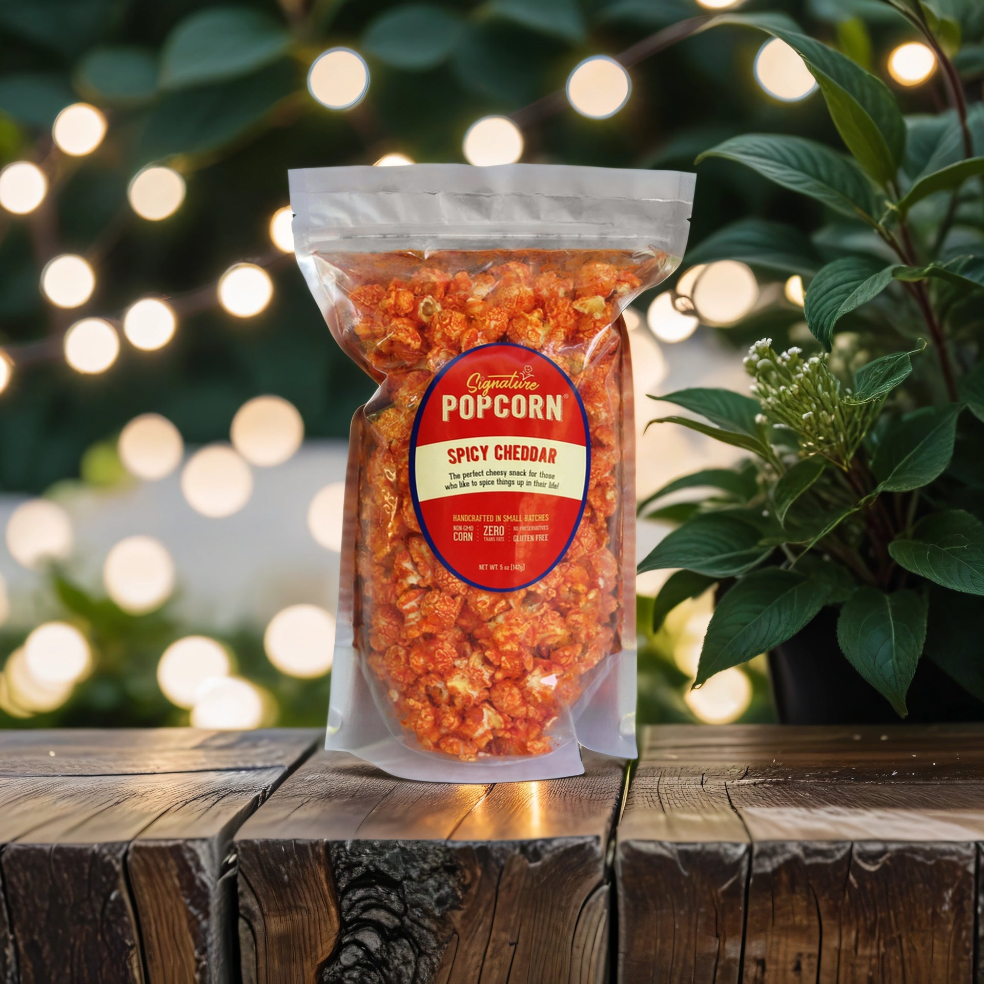 Large Gourmet Spicy Cheddar Popcorn Bag – Signature Popcorn